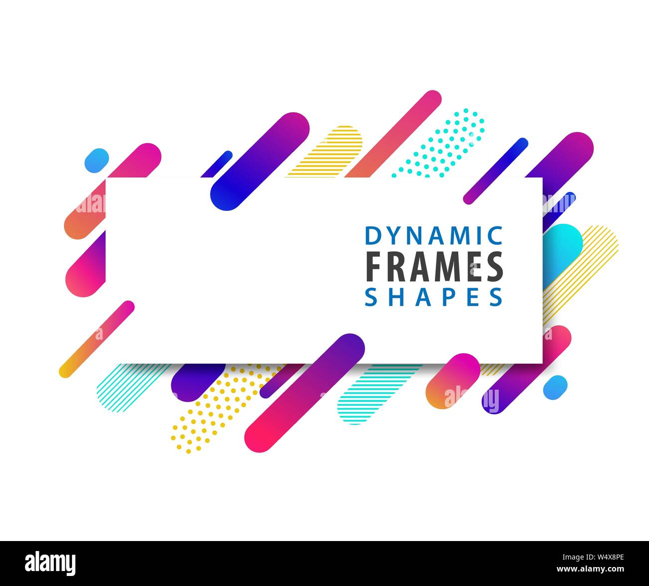 Abstract rectangle frames with dynamic shapes for cover design, poster ...