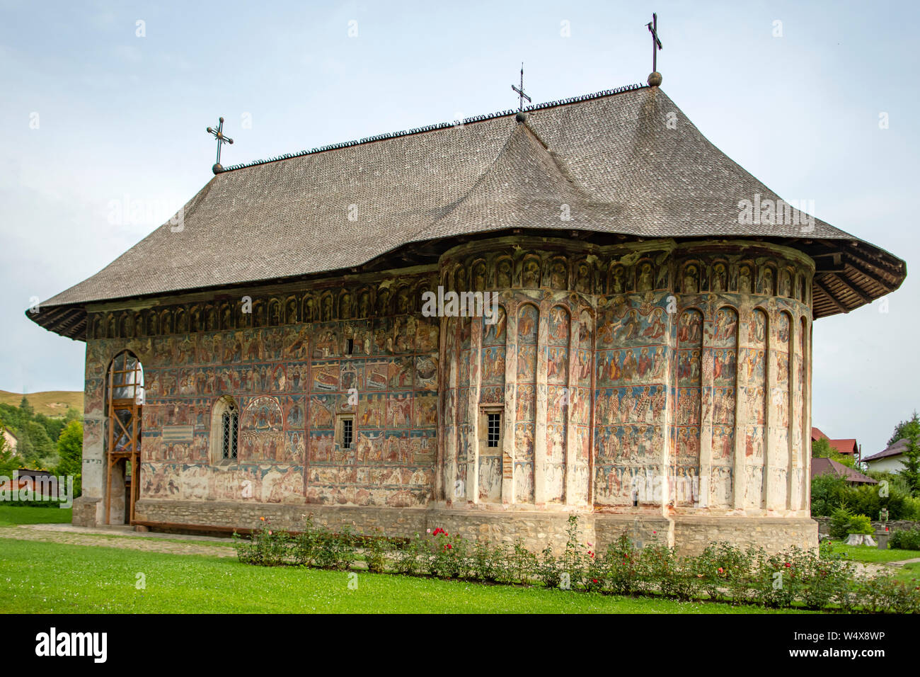 Painted Church at Humor Monastery, Humourlului, Romania Stock Photo - Alamy