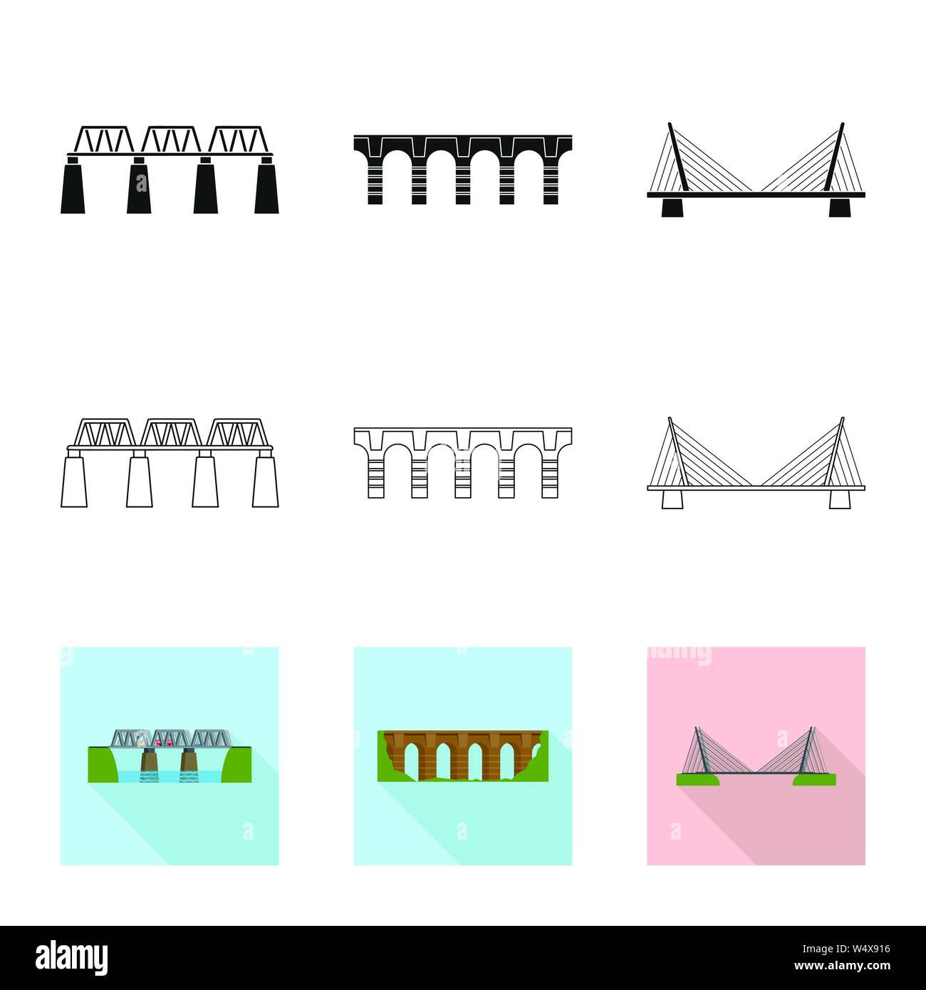 Vector design of connection and design sign. Collection of connection ...