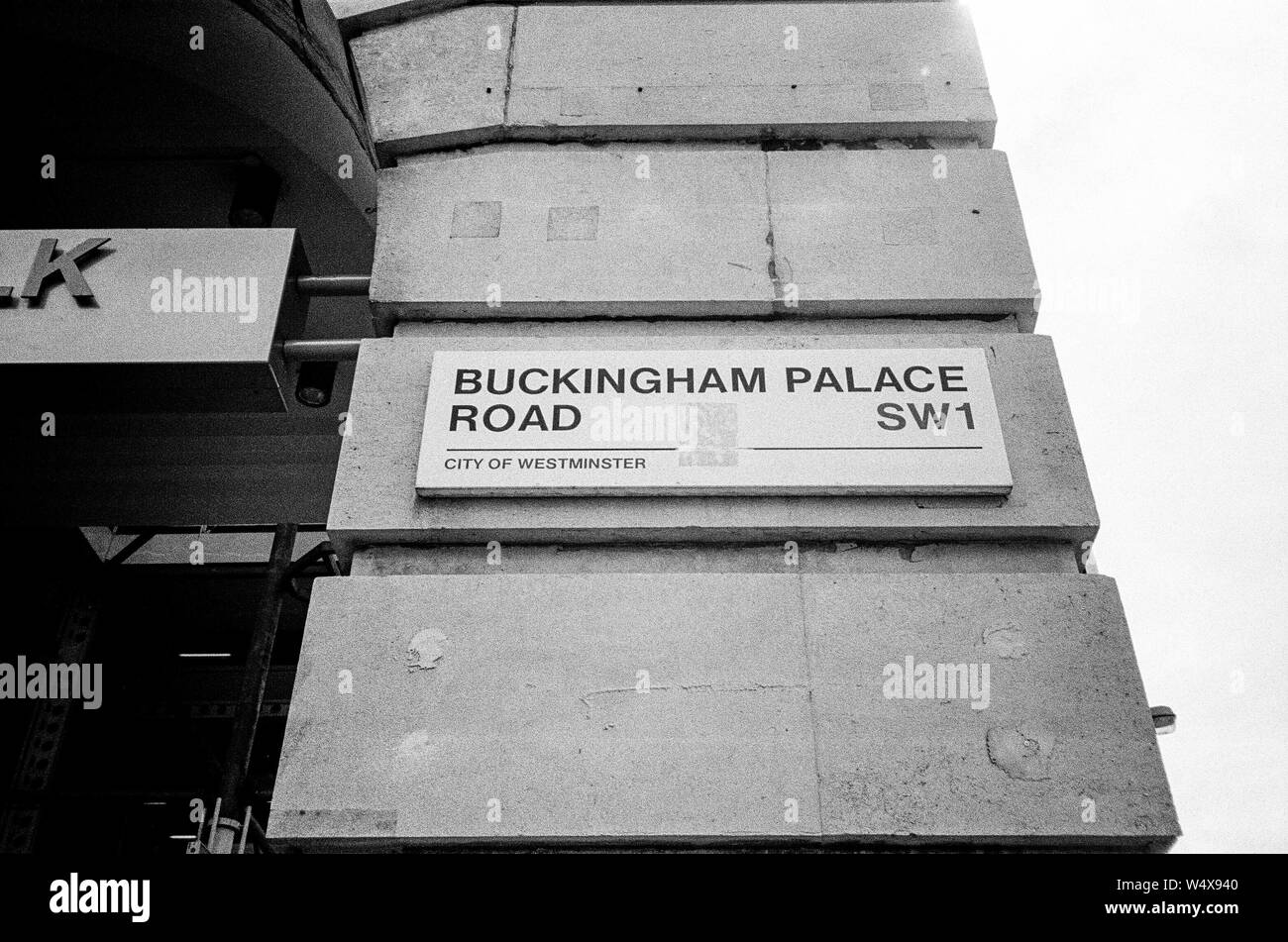 Buckingham palace road sign, Victoria, London, England, United Kingdom ...