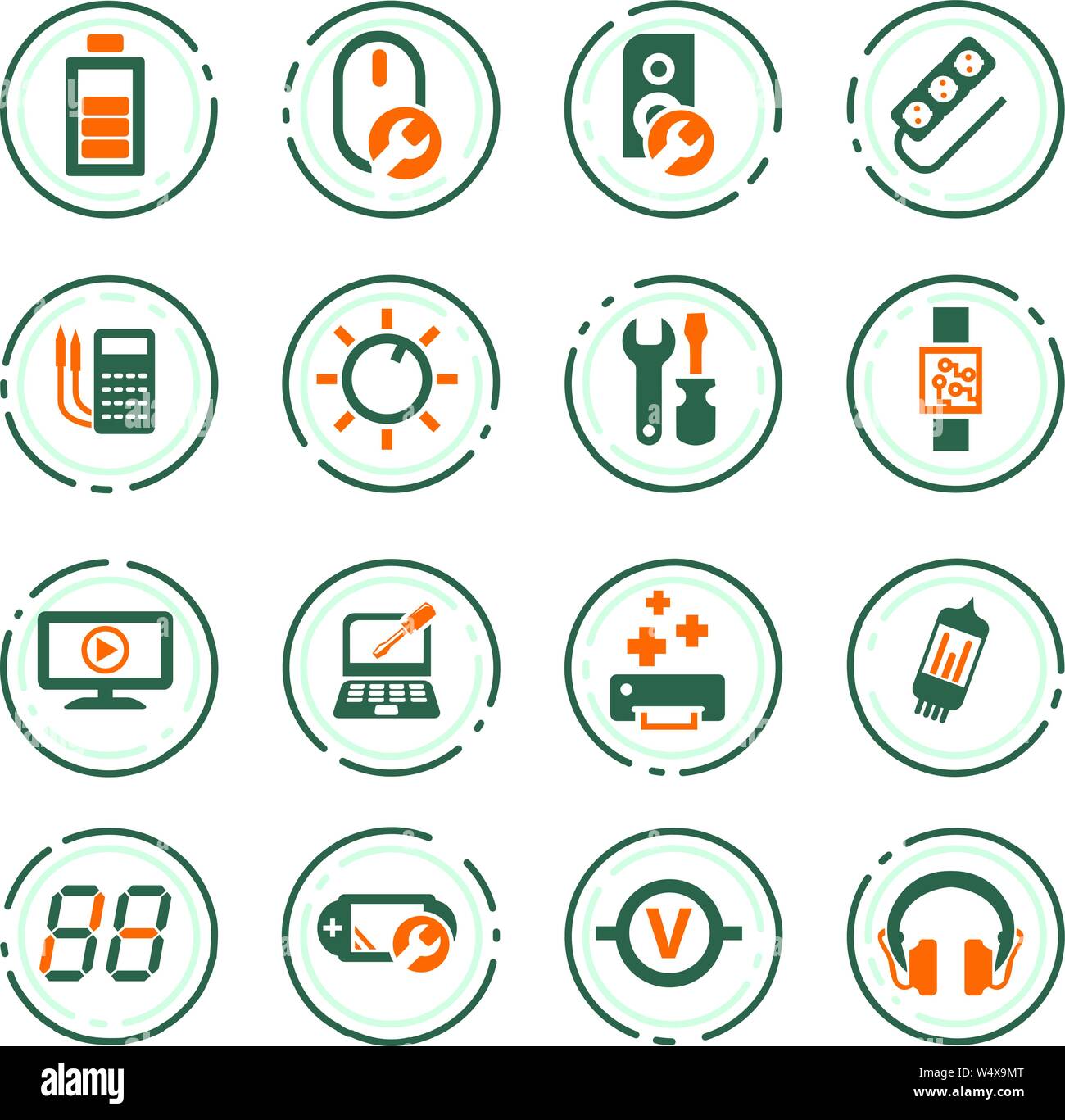 Electronic repair vector icons for user interface design Stock Vector ...