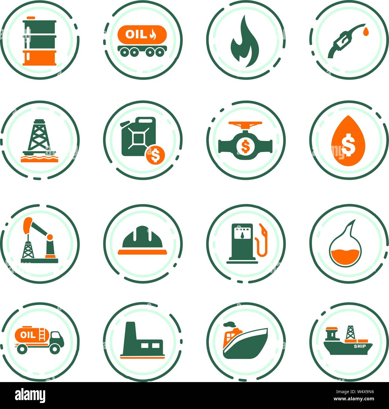 Extraction of oil icons set for web sites and user interface Stock ...