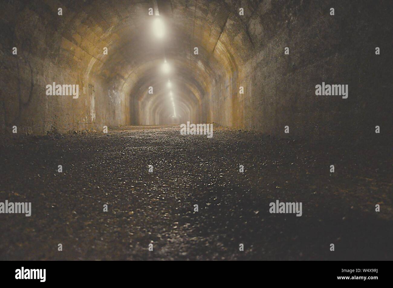 Tunnel from world war 2 Stock Photo - Alamy