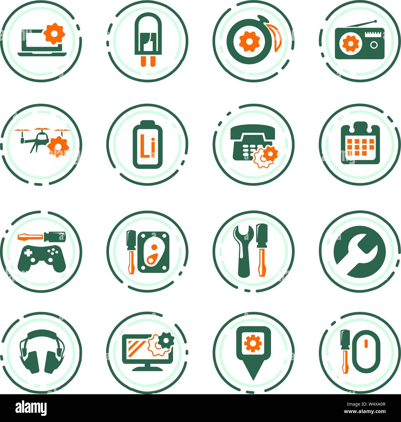 Electron icons set for web sites and user interface Stock Vector Image ...