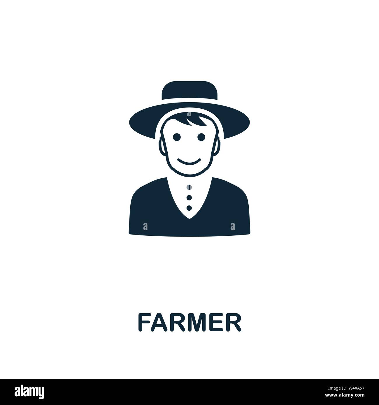 Farmer vector icon symbol. Creative sign from farm icons collection ...