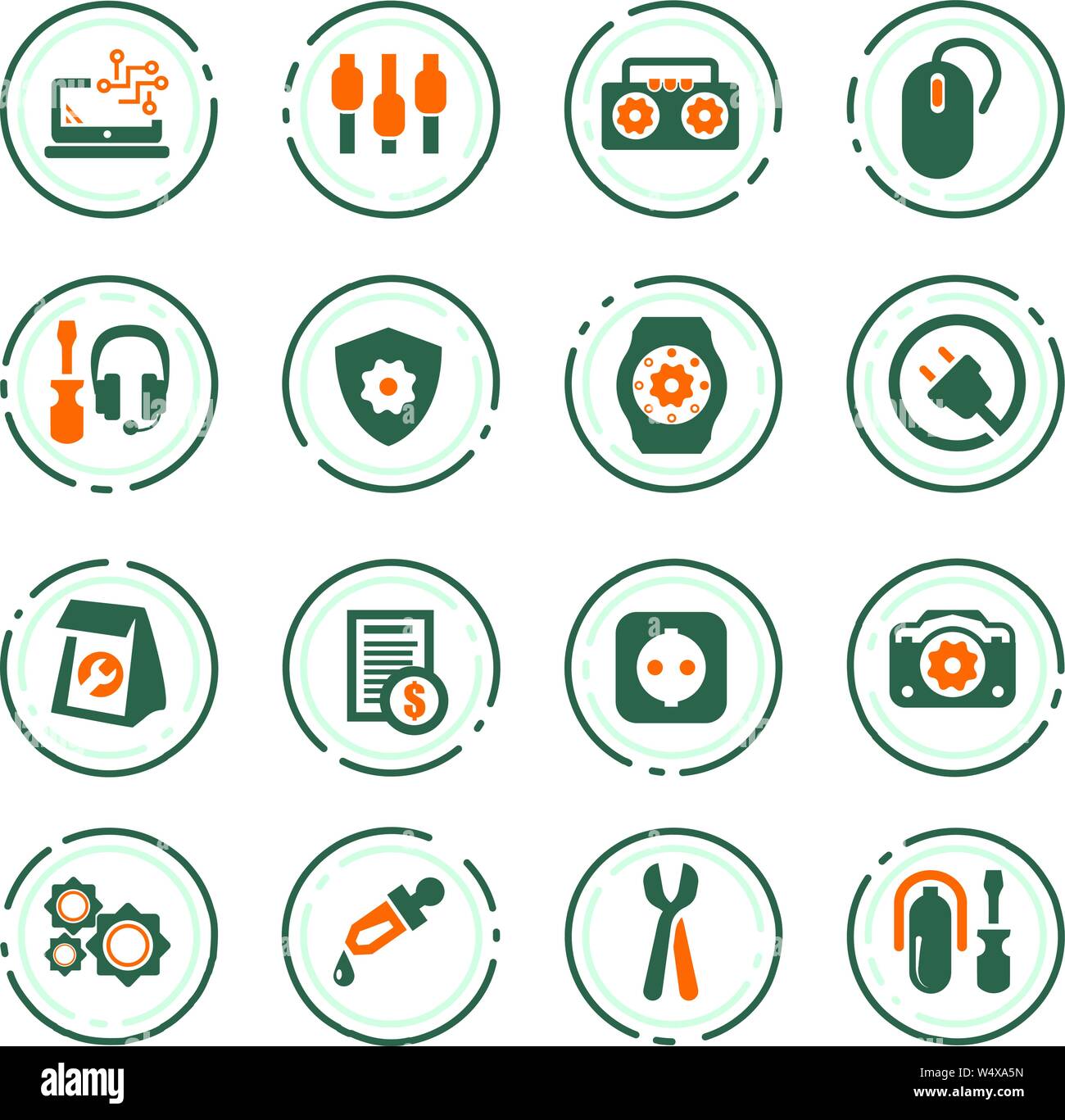Electron icons set for web sites and user interface Stock Vector Image ...