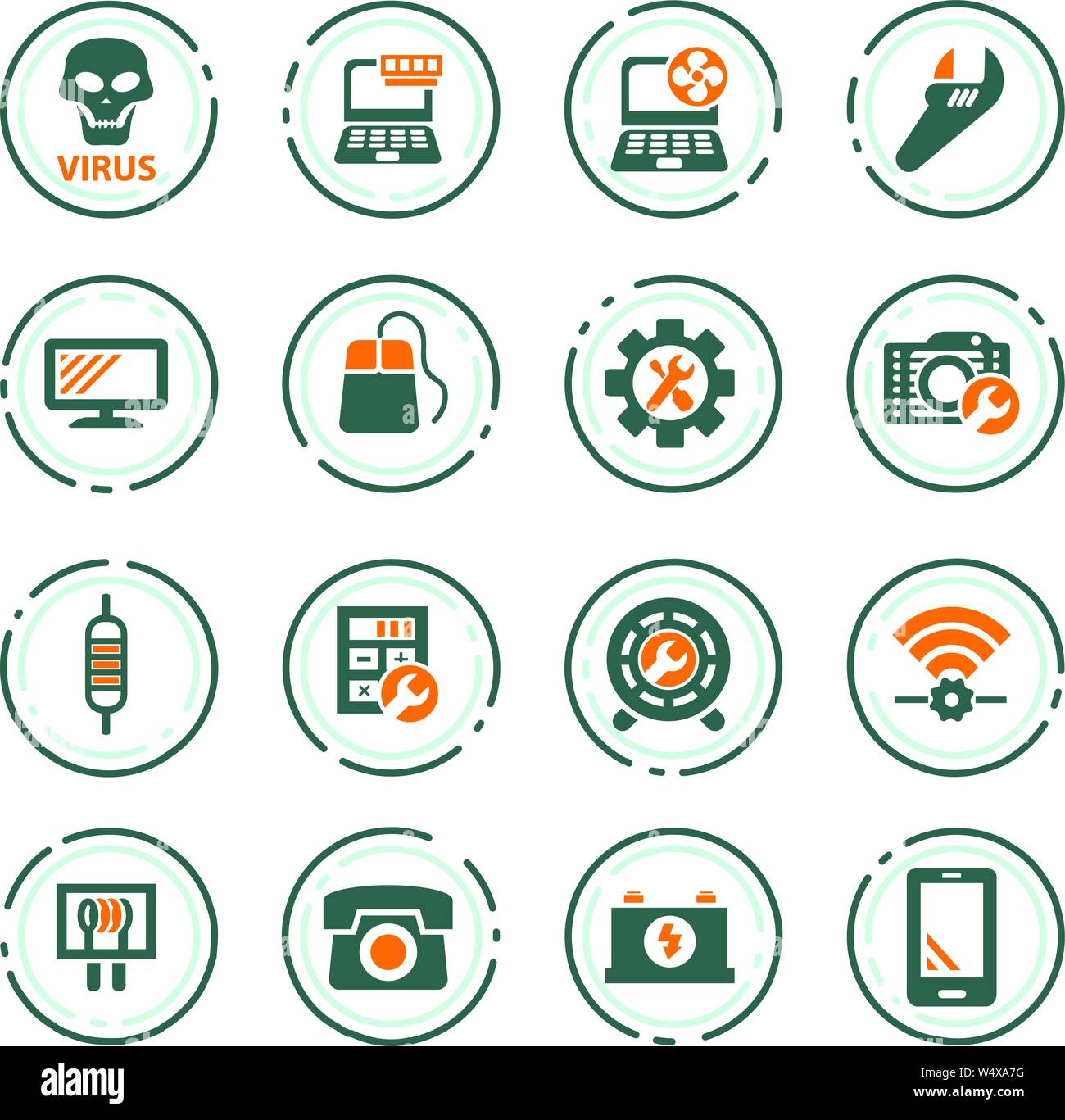 Electronic repair vector icons for user interface design Stock Vector ...