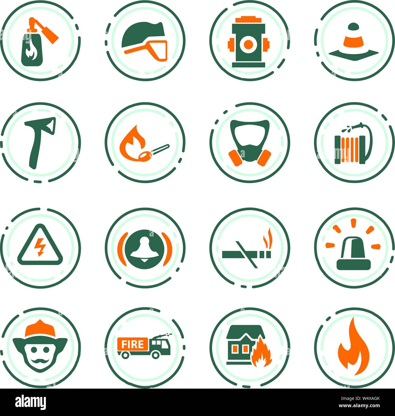 Fire-brigade vector icons for user interface design Stock Vector Image ...