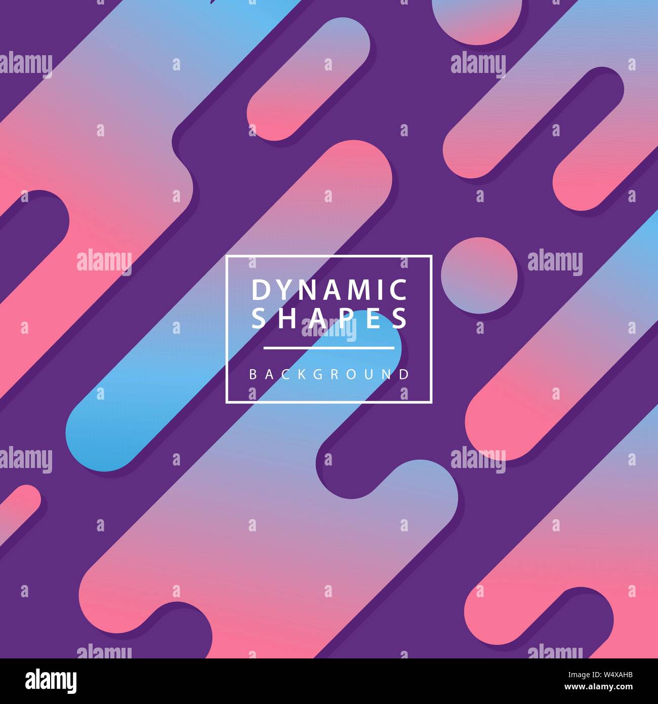 Modern style abstraction with composition made of various rounded ...