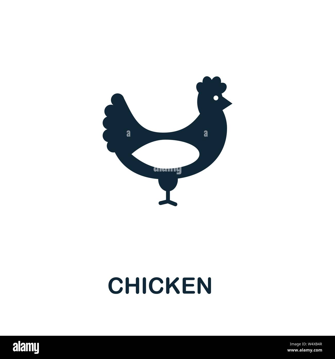 Chicken vector icon symbol. Creative sign from farm icons collection ...