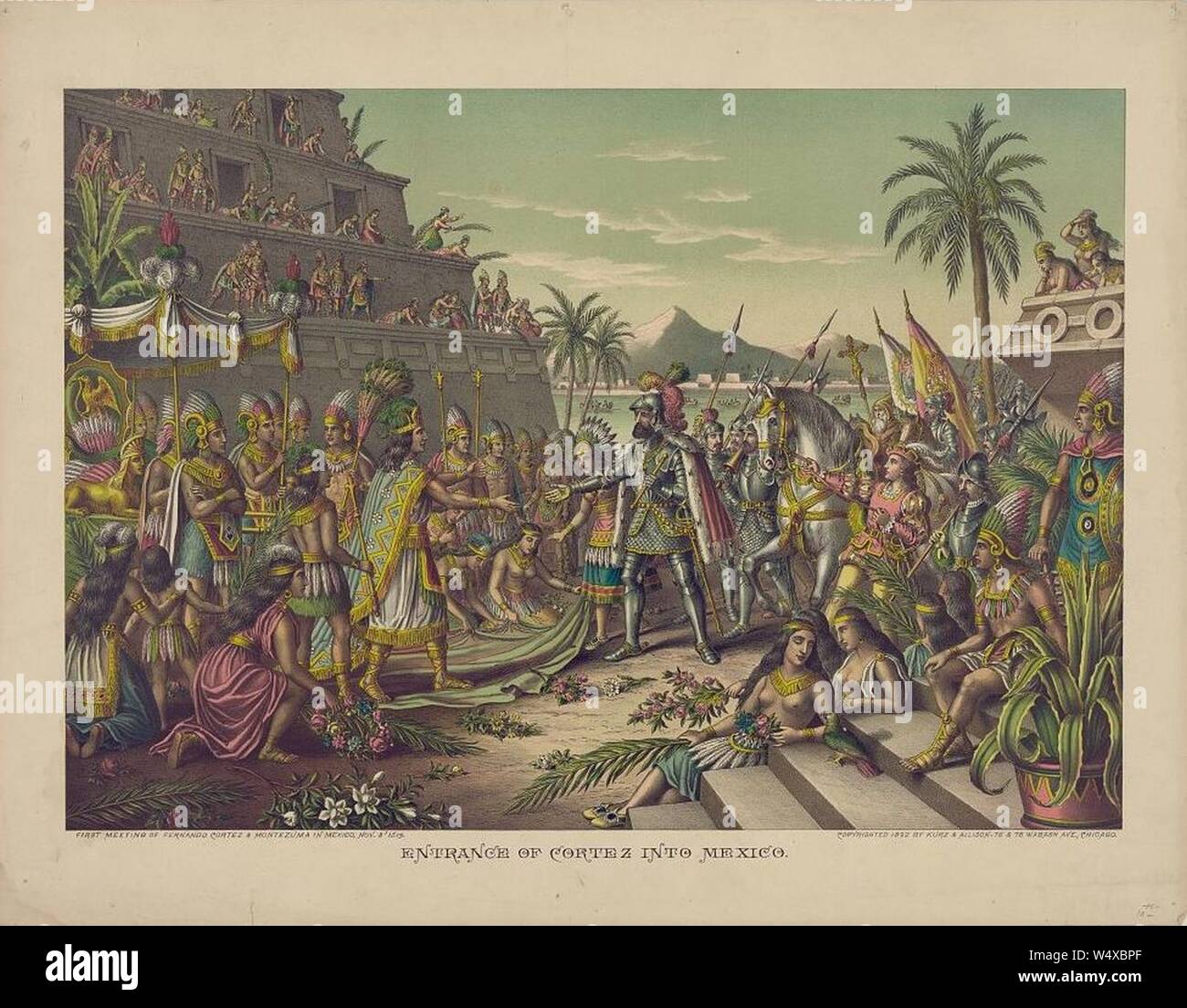 Cortes y moctezuma Stock Photo - Alamy