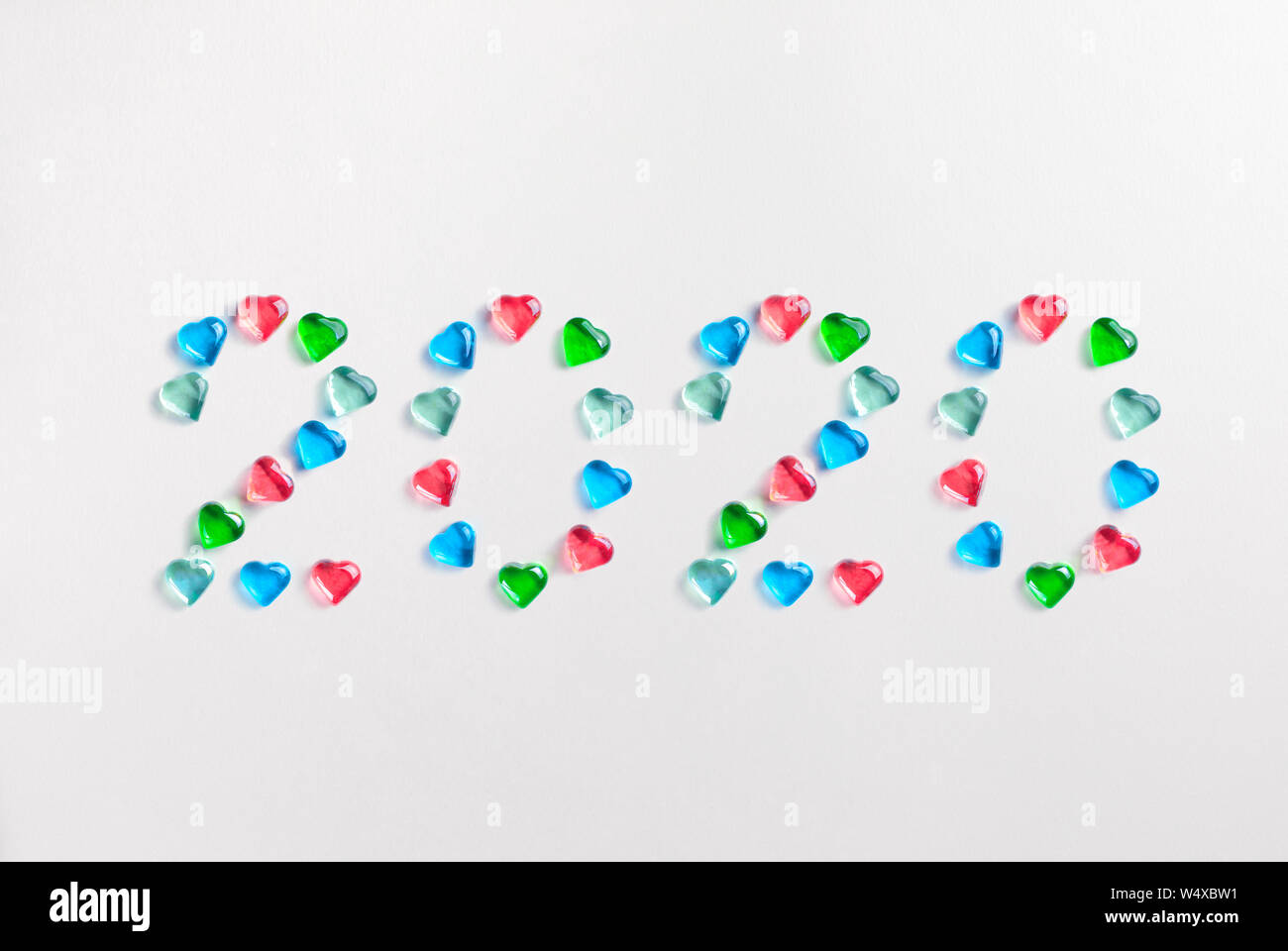 Happy New Year 2020. Symbol from number 2020 made of colorful ...