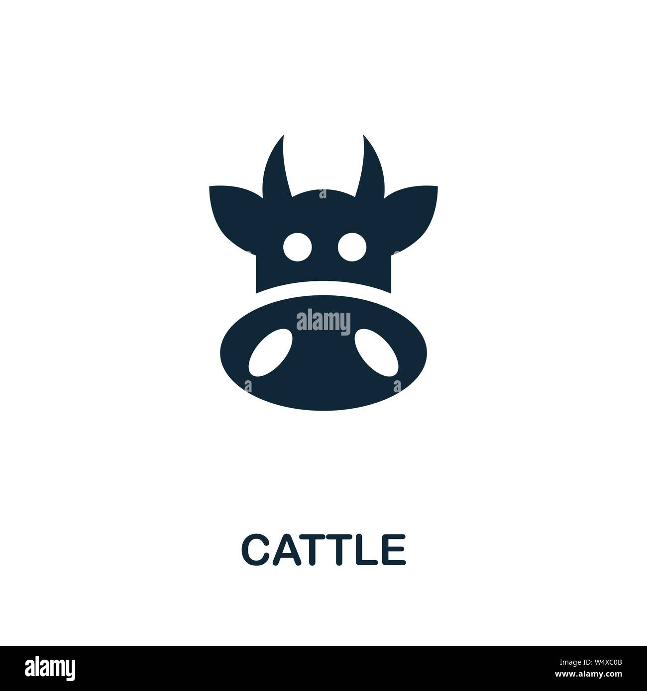 Cattle vector icon symbol. Creative sign from farm icons collection ...