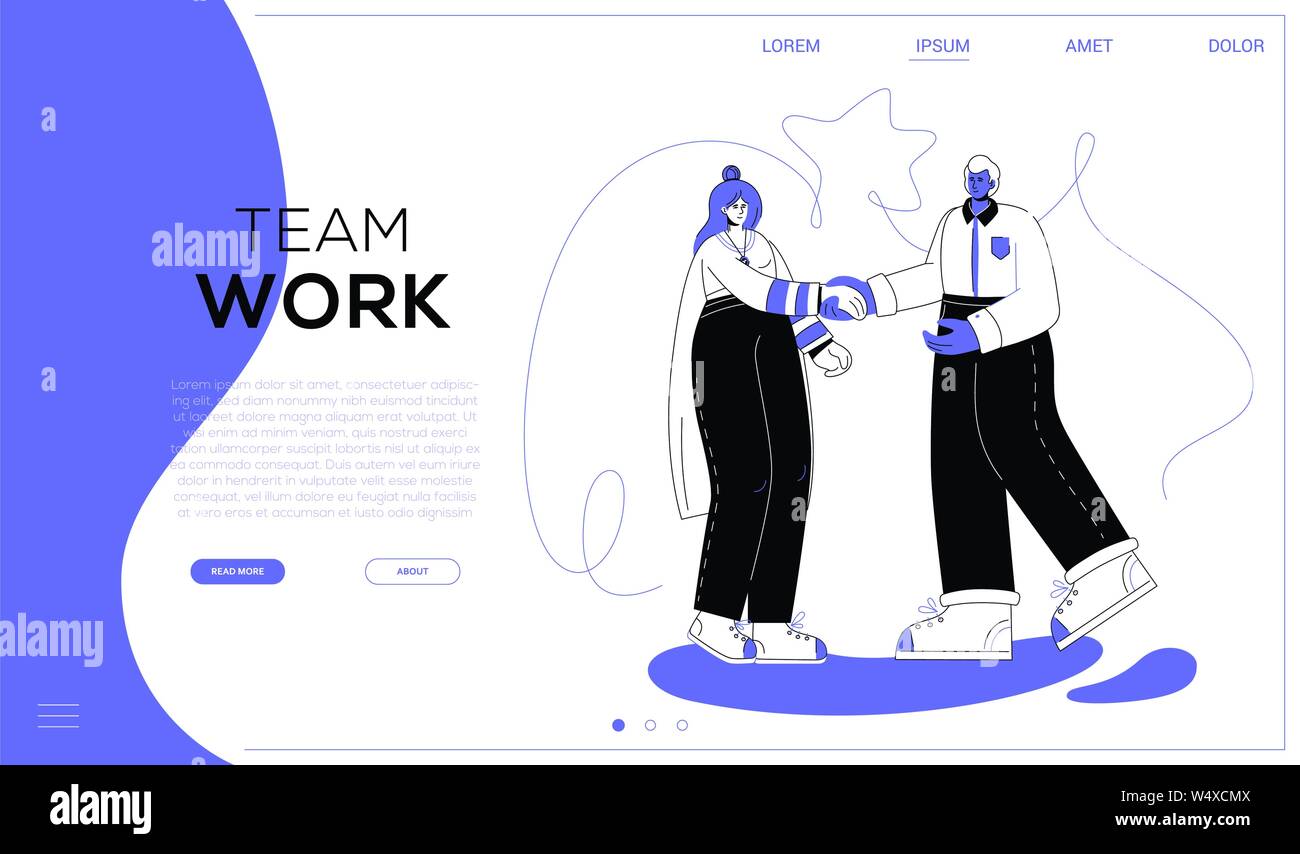 Team work banner Stock Vector Images - Alamy