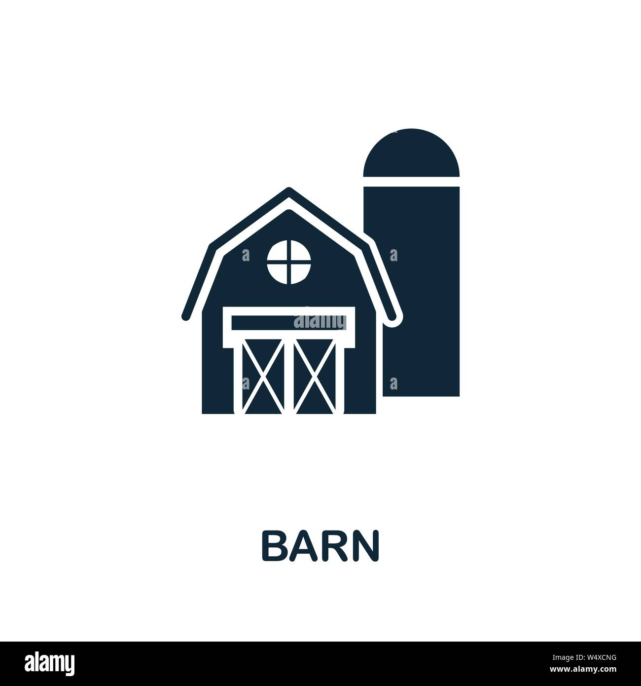 Barn vector icon illustration. Creative sign from farm icons collection ...