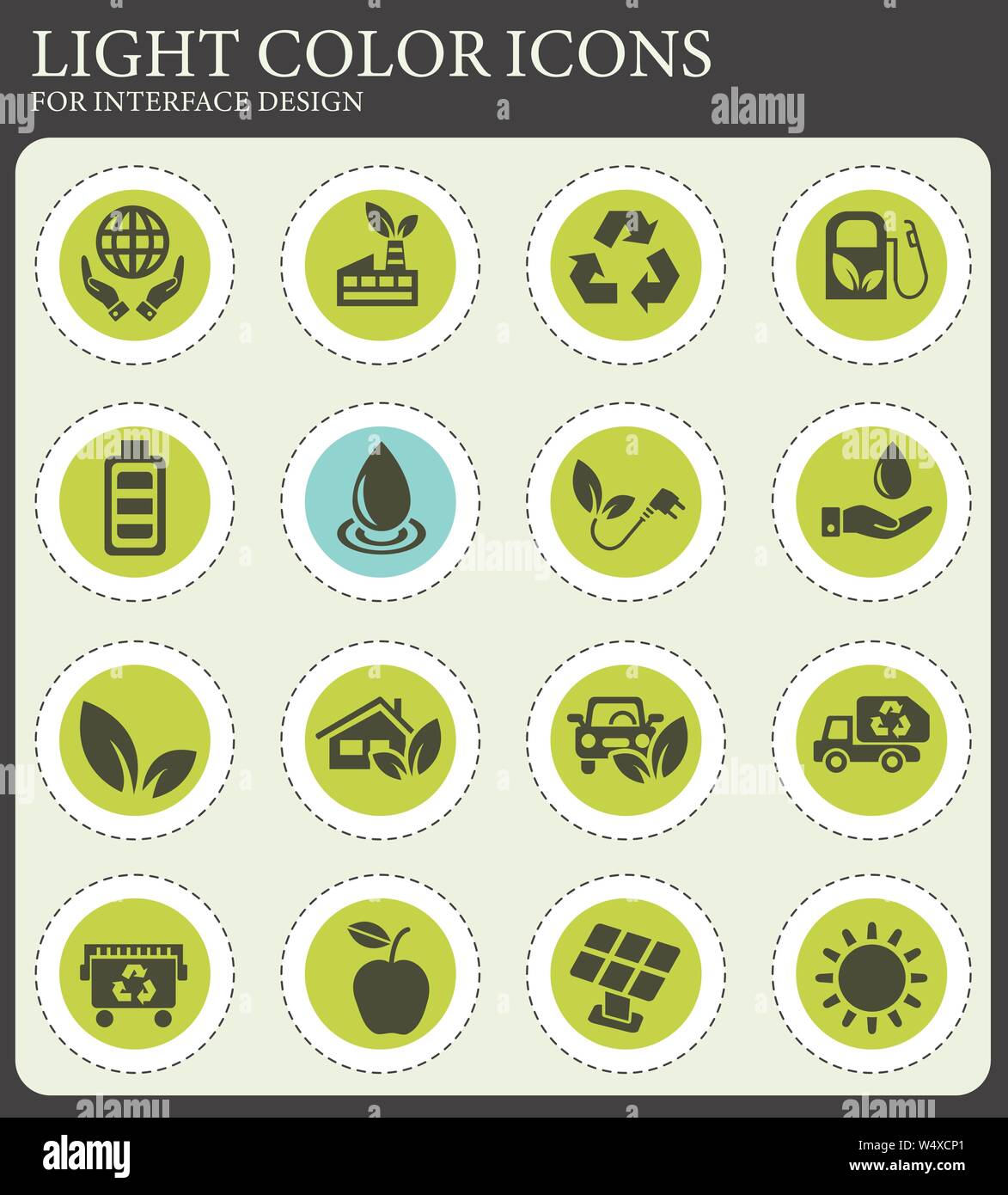 alternative energy web icons for user interface design Stock Vector ...