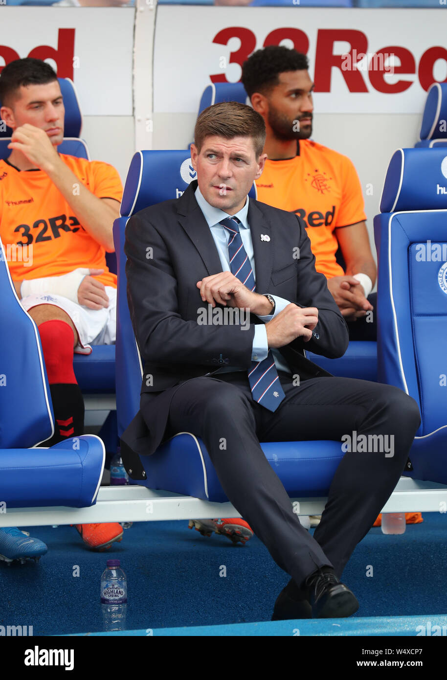 Rangers manager Steven Gerrard during the Europa League Qualifying ...
