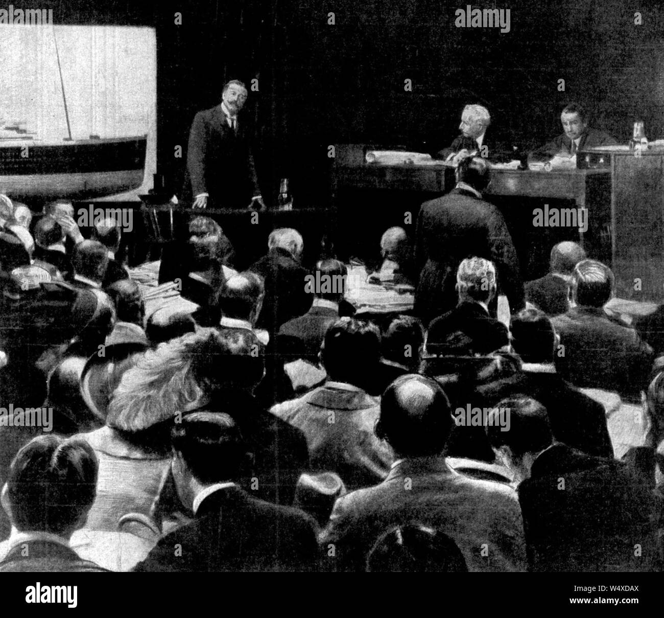 Cosmo Duff Gordon at Titanic inquiry Stock Photo - Alamy