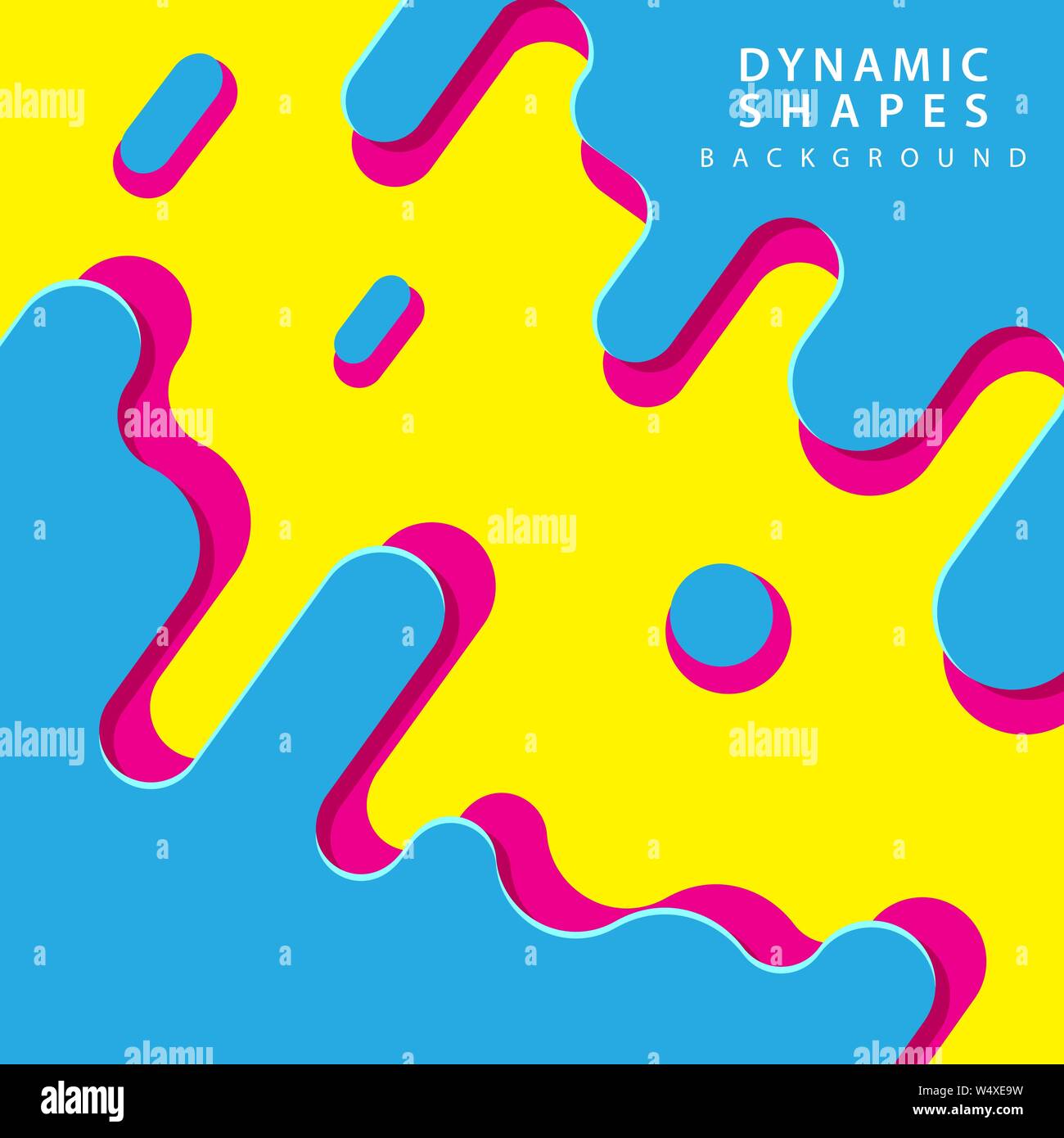 Modern Style Abstraction With Composition Made Of Various Rounded Shapes Element Vector