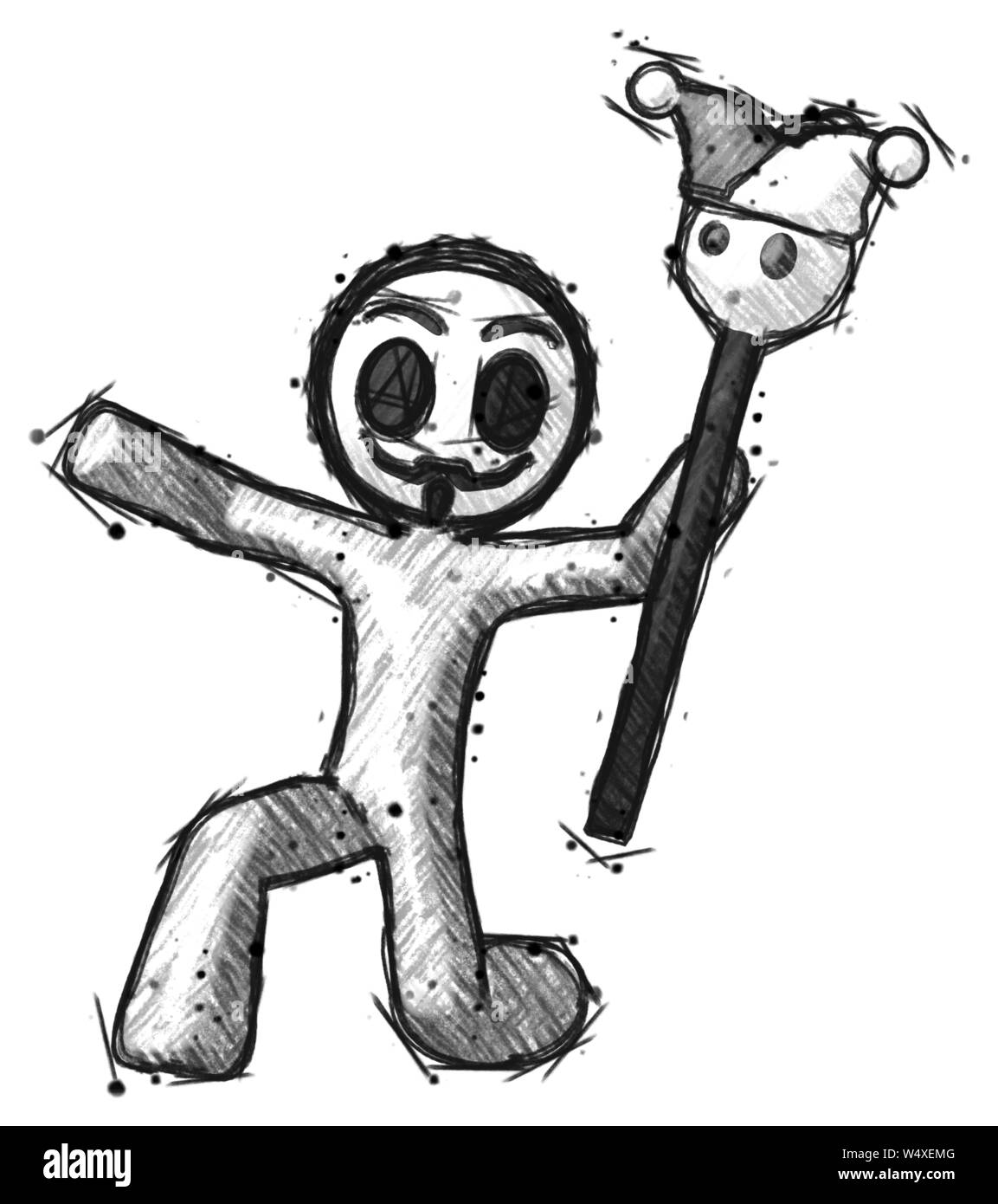 Jester with staff at carnival hi-res stock photography and images - Alamy