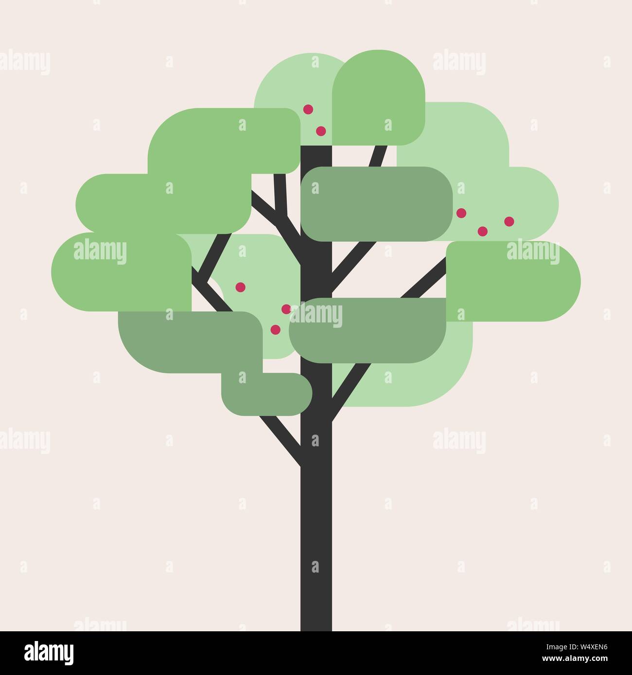 Tree flat style vector illustration Stock Vector Image & Art - Alamy
