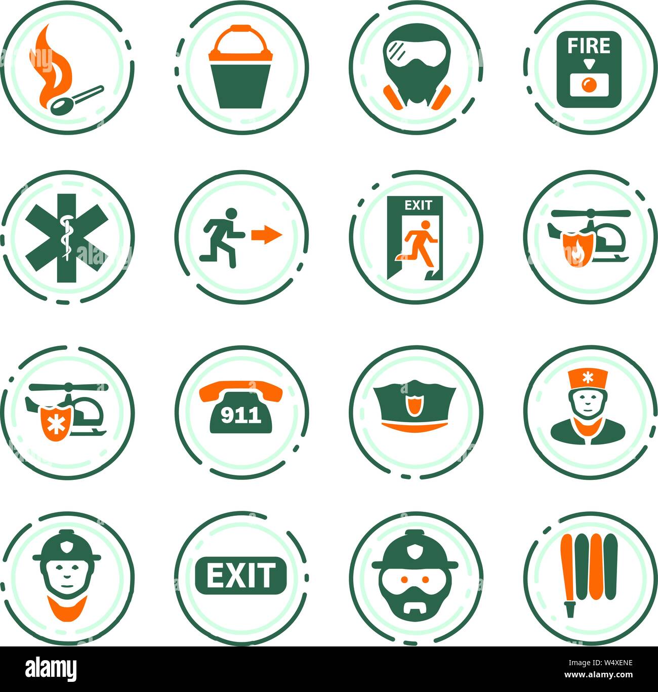Emergency icon set for web sites and user interface Stock Vector Image ...