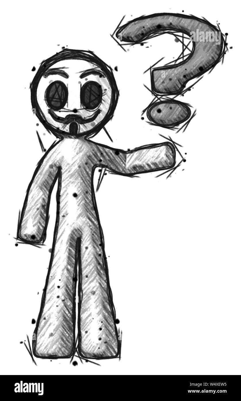 Anonymous question mark Black and White Stock Photos & Images - Alamy