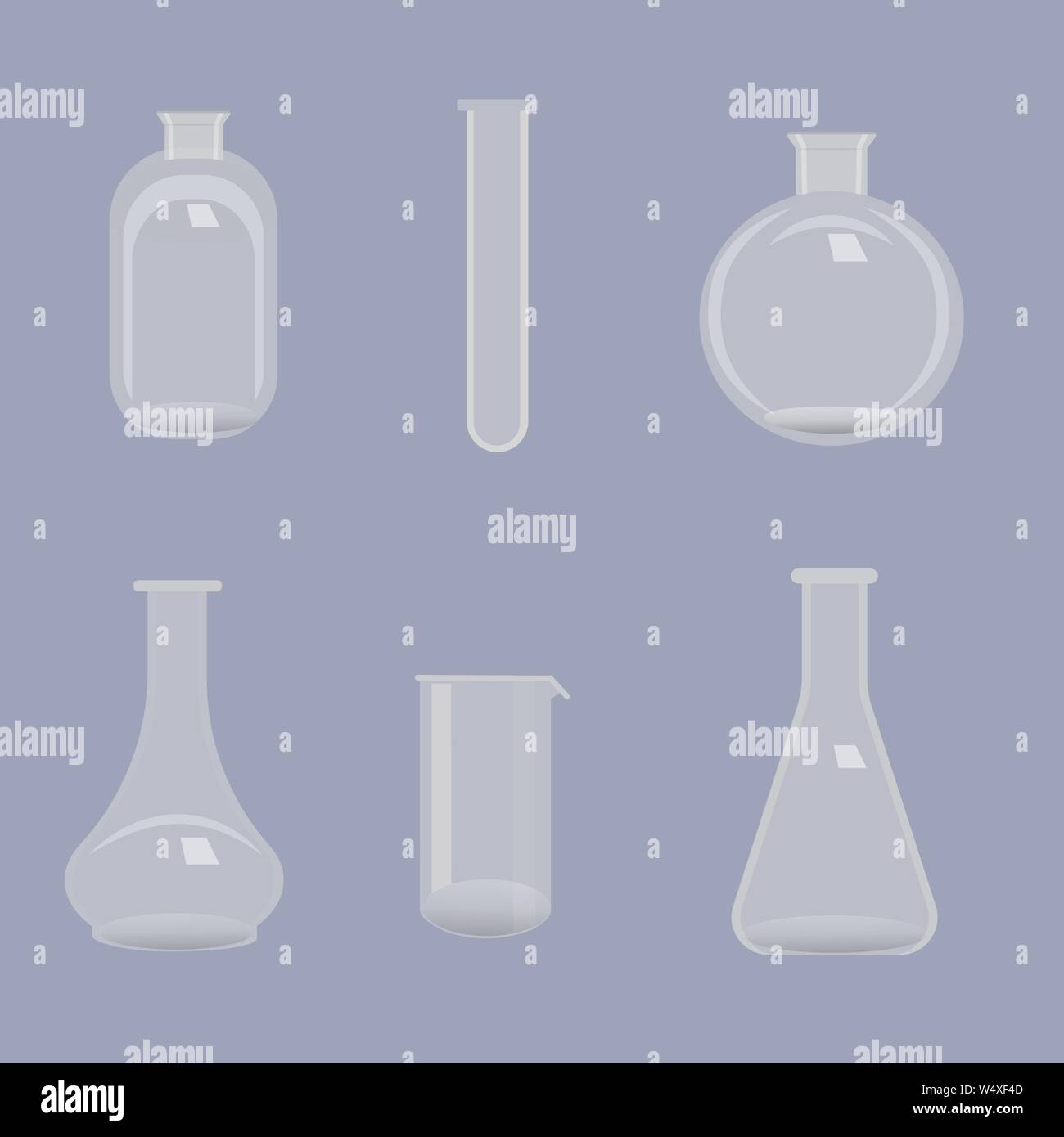 Different laboratory glassware transparent Stock Vector Images - Alamy