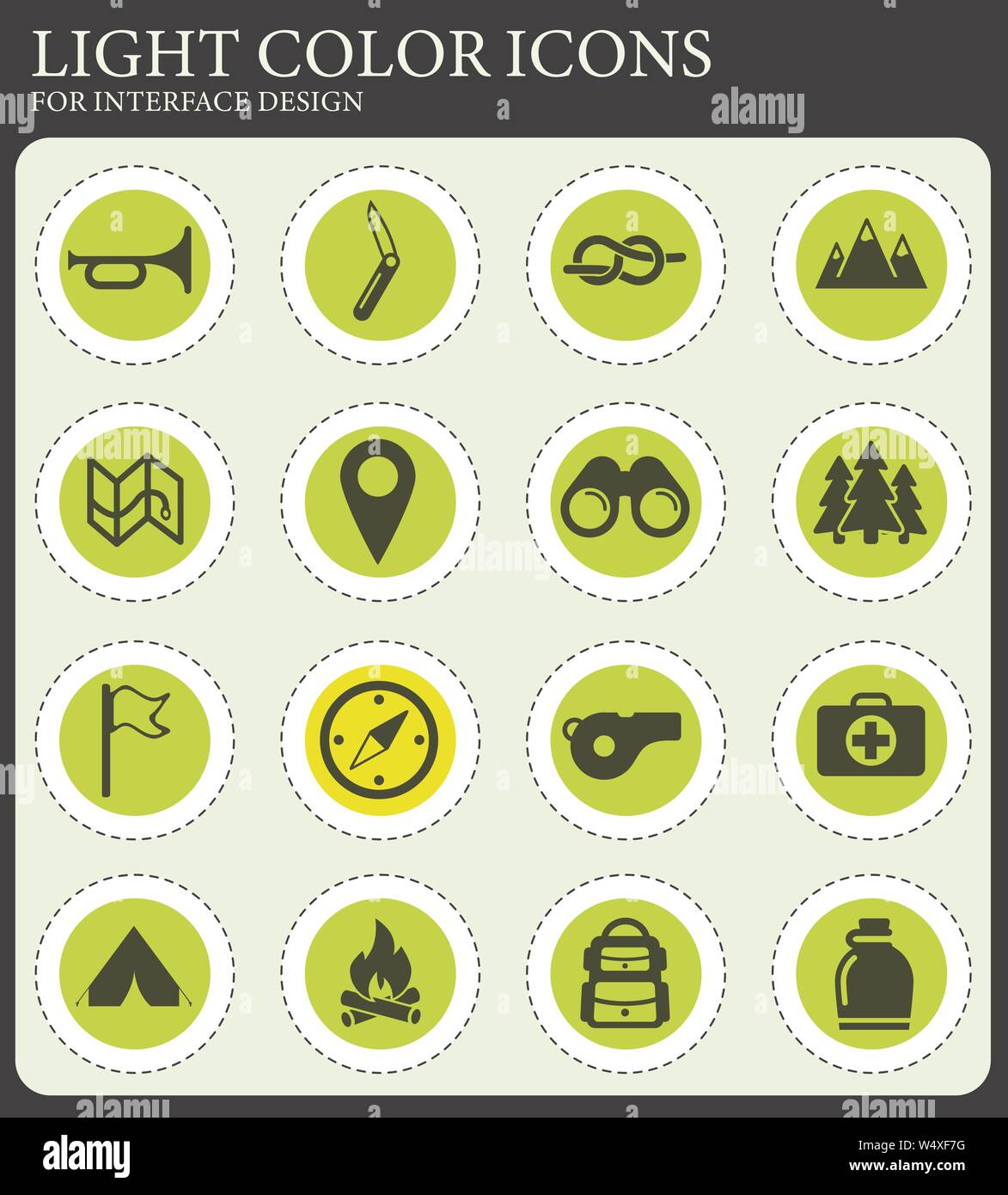 Boy scout simply symbols for web icons Stock Vector Image & Art - Alamy