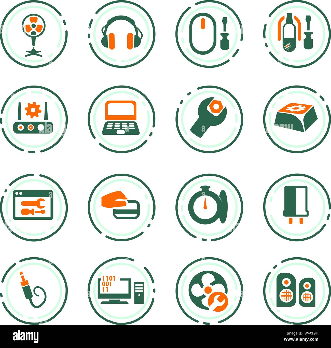 Electron icons set for web sites and user interface Stock Vector Image ...