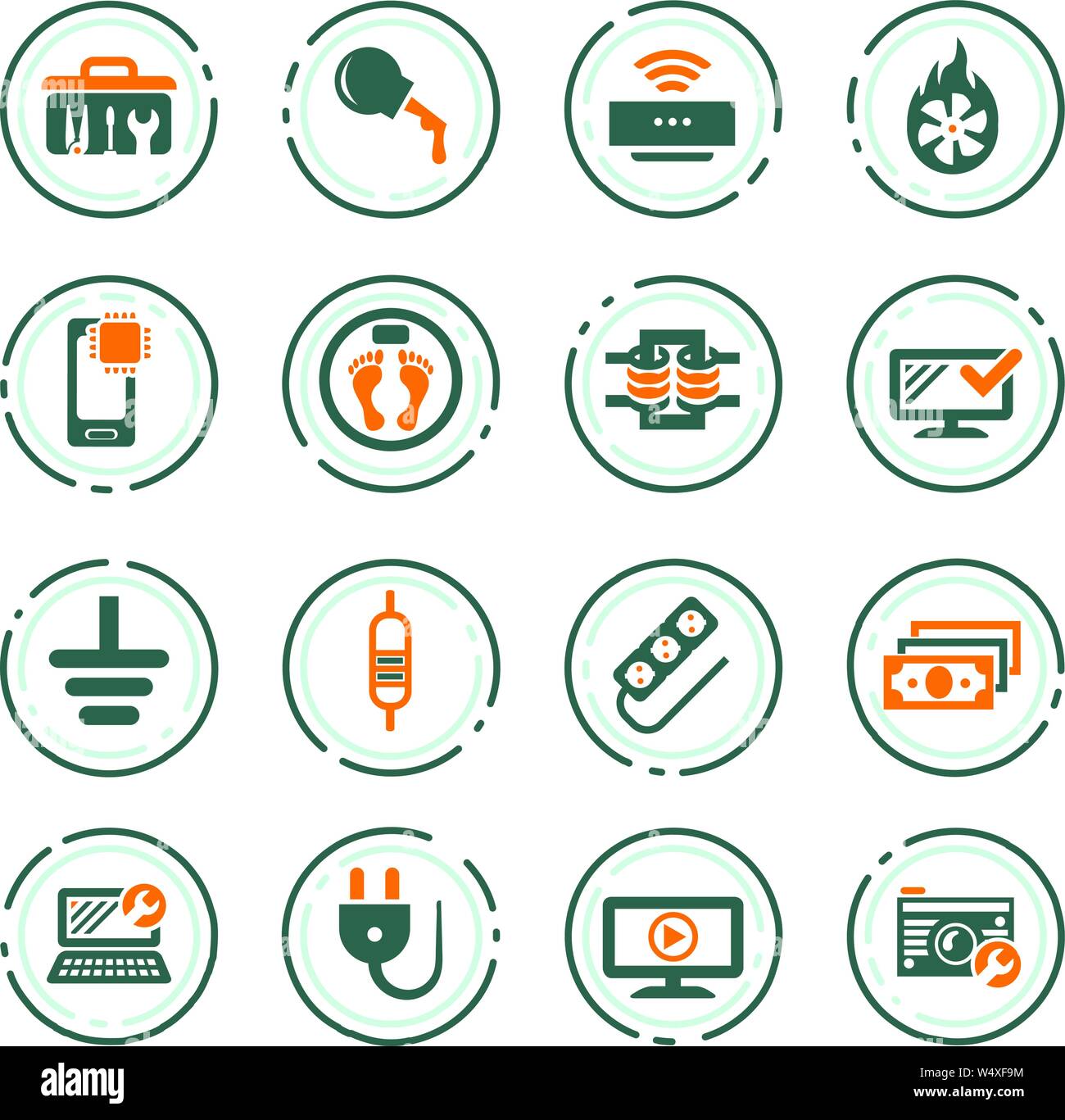 Electronic repair vector icons for user interface design Stock Vector ...