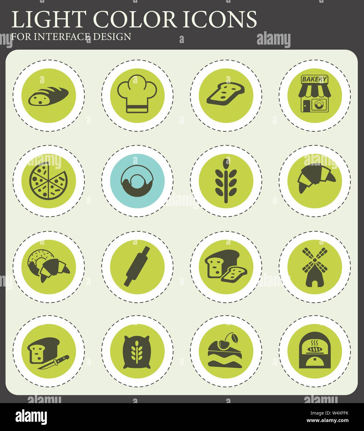 bakery web icons for user interface design Stock Vector Image & Art - Alamy