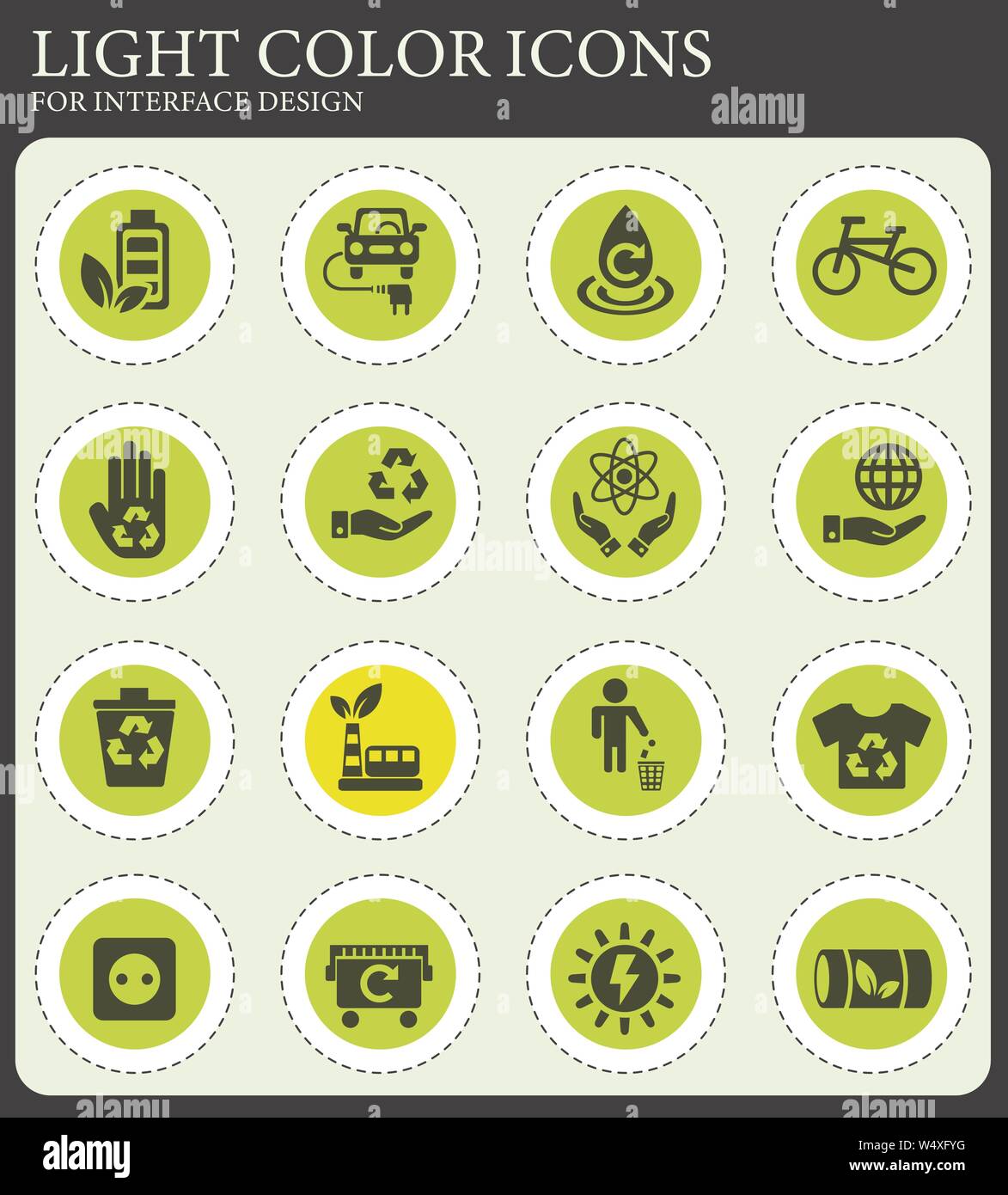 alternative energy web icons for user interface design Stock Vector ...