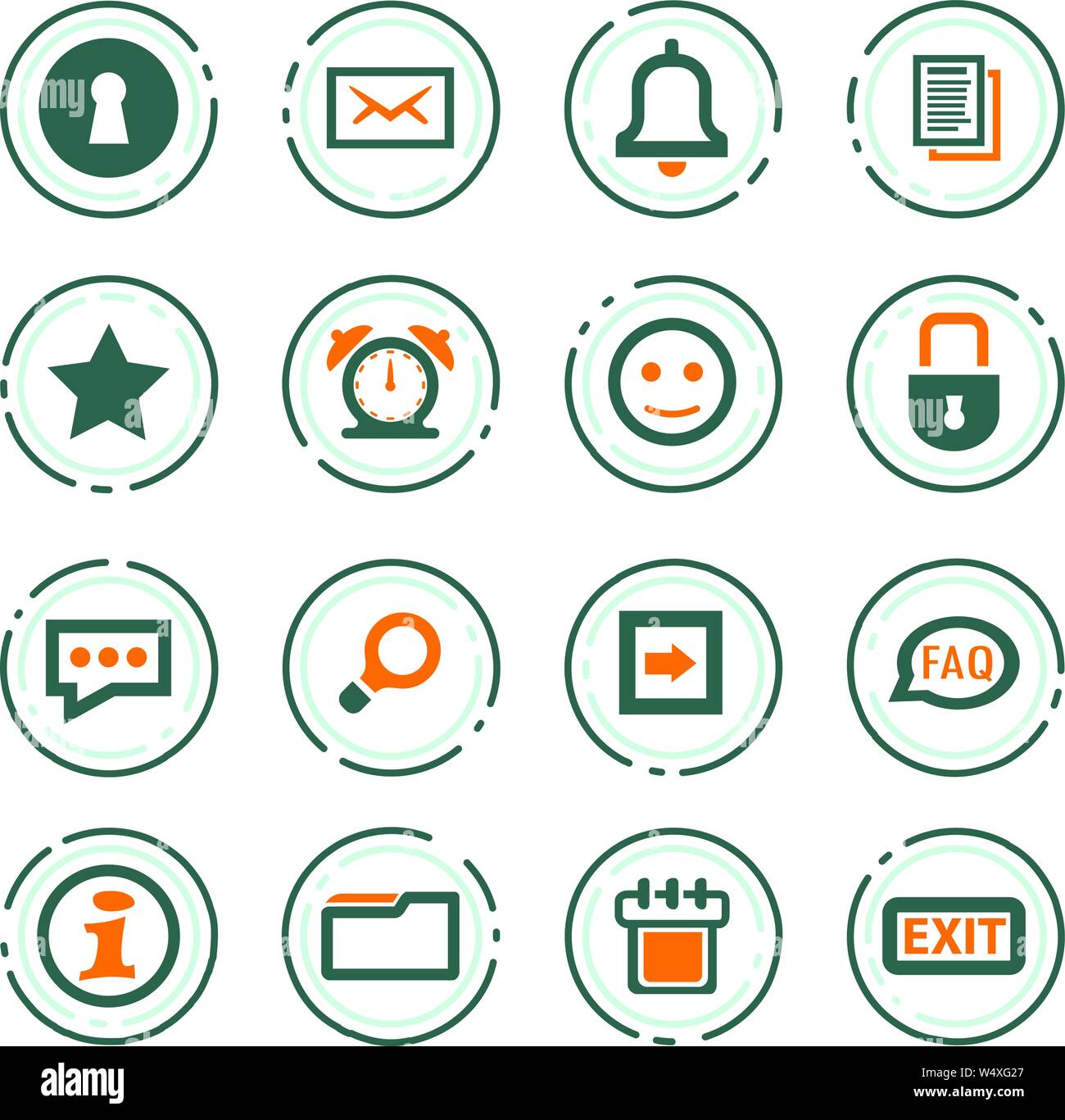 Forum interface web icons for user interface design Stock Vector Image ...