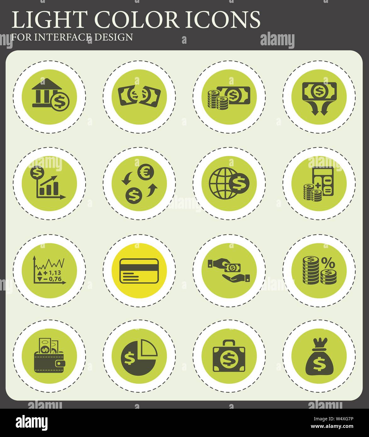 business finance web icons for user interface design Stock Vector Image ...