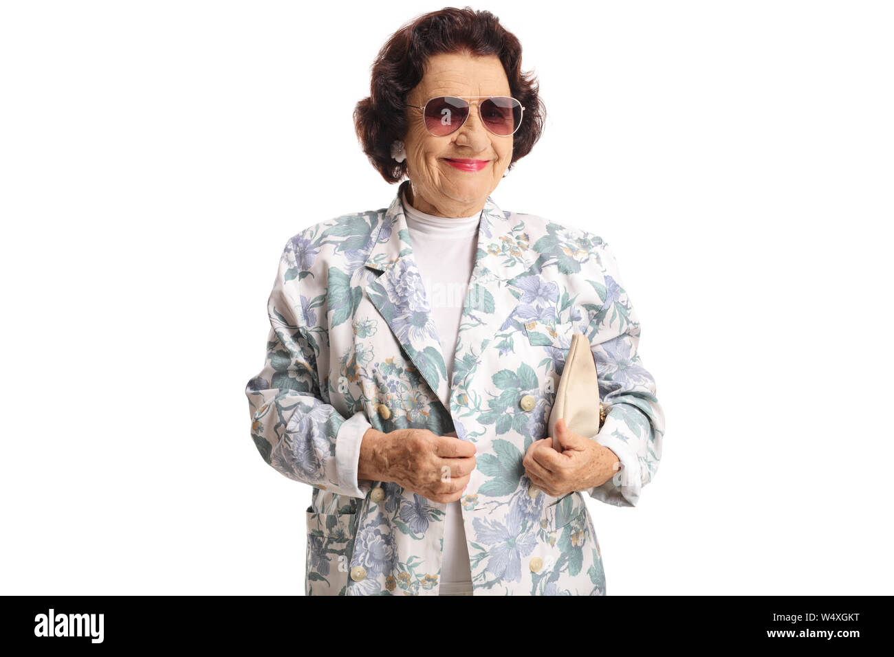 Old lady holding handbag old hi-res stock photography and images - Alamy