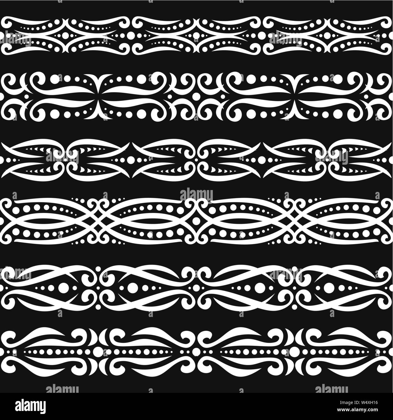 Vector set of white seamless borders Stock Vector Image & Art - Alamy