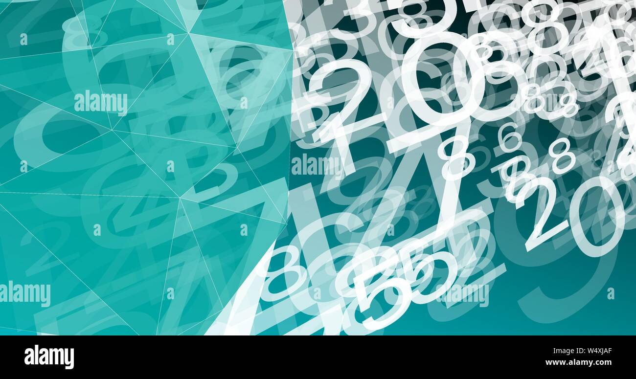 Cyber numbers digital chaos connected polygons Stock Vector Image & Art ...