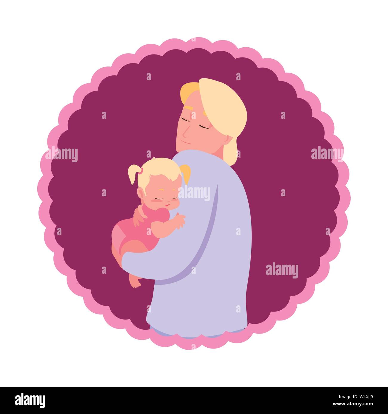dad carrying his baby in his arms vector illustration Stock Vector Image & Art - Alamy