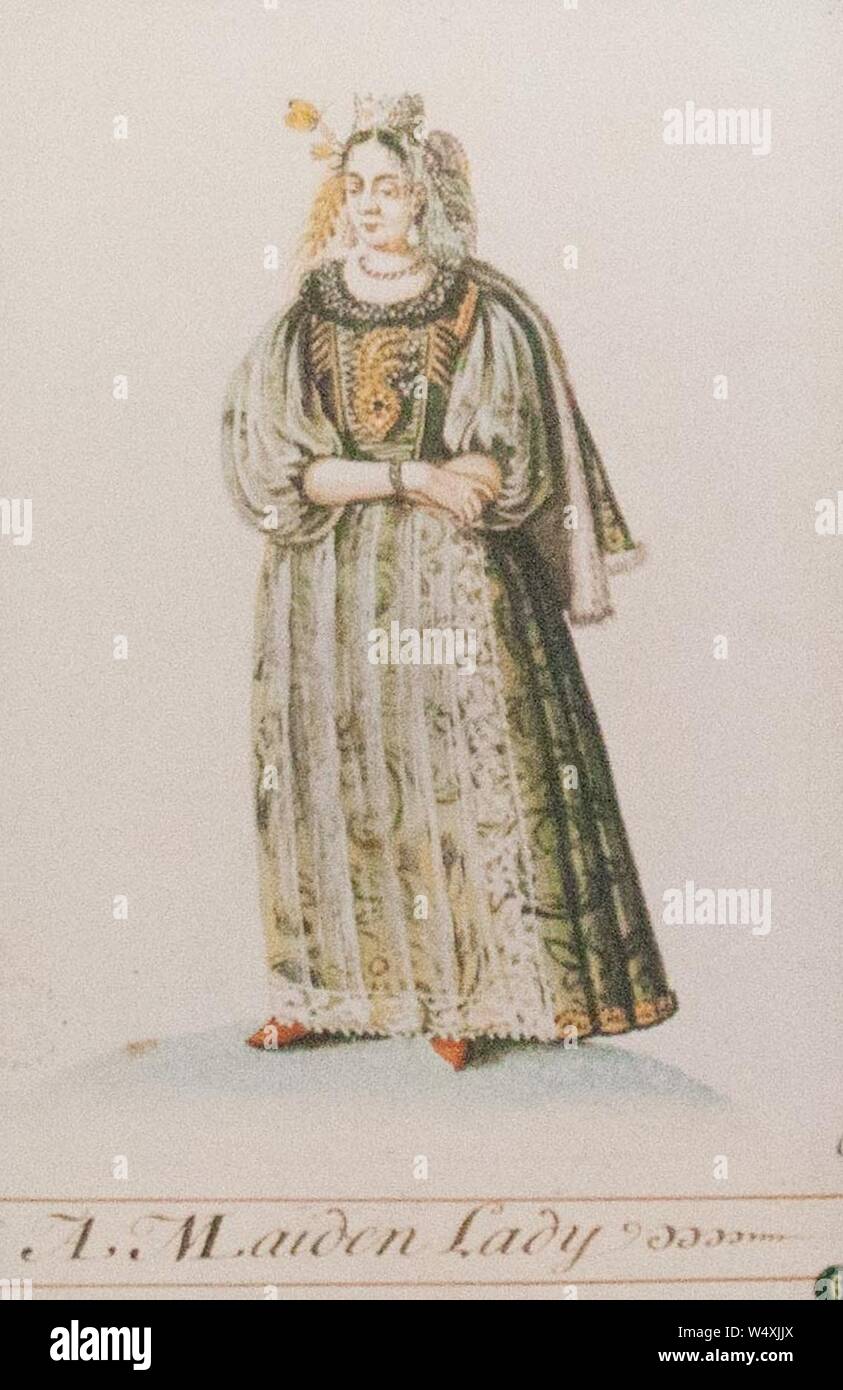 Costume of a maiden lady Stock Photo - Alamy