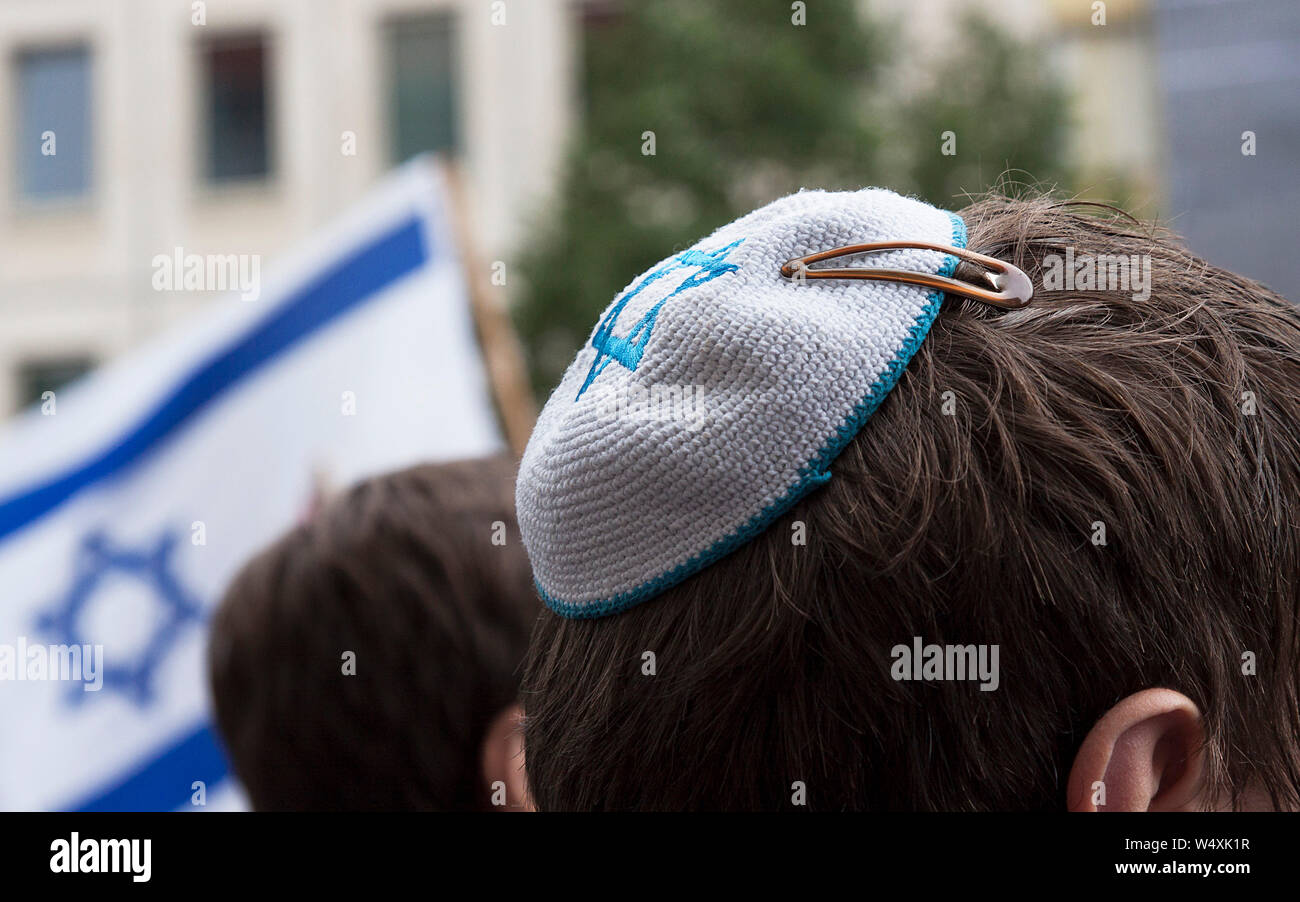 Young Israeli with Kippa in Berlin, Germany Stock Photo - Alamy