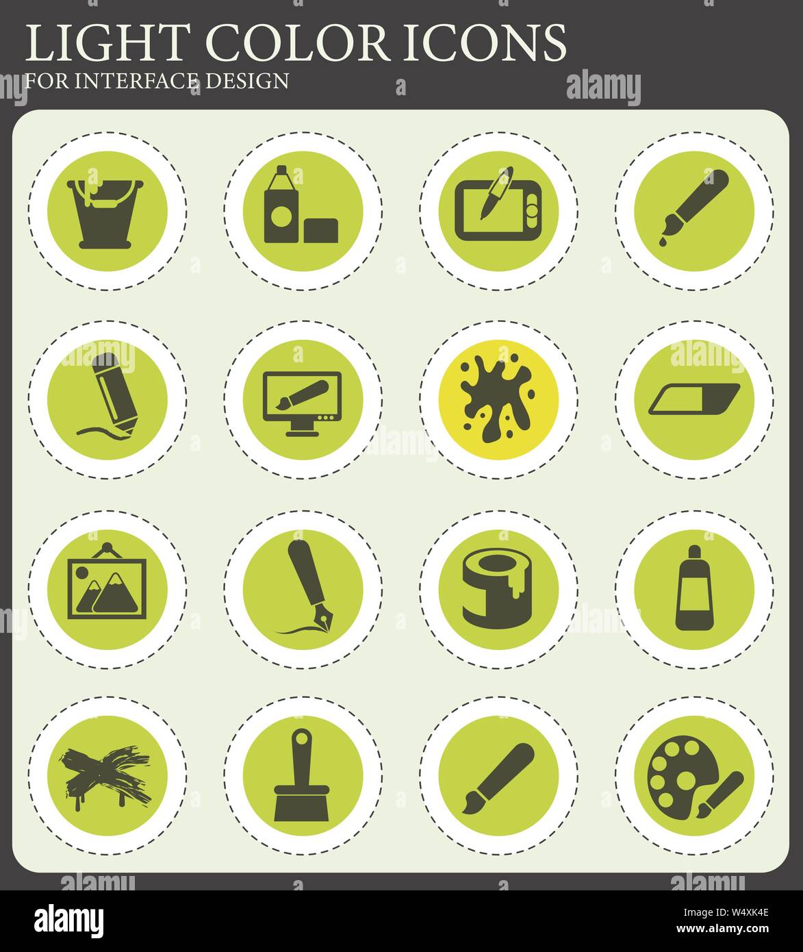 Graphic editor tools icons for web and user interface design Stock ...