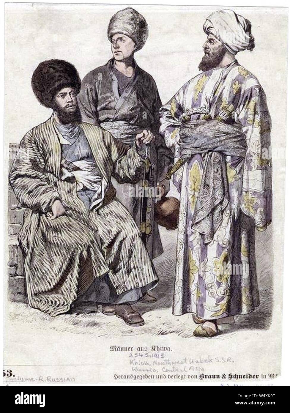 Costumes of Uzbek men Stock Photo - Alamy