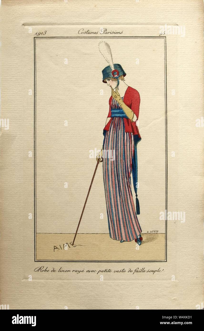 Costumes Parisiens No.95 B. Berty, 1913 Stock Photo - Alamy