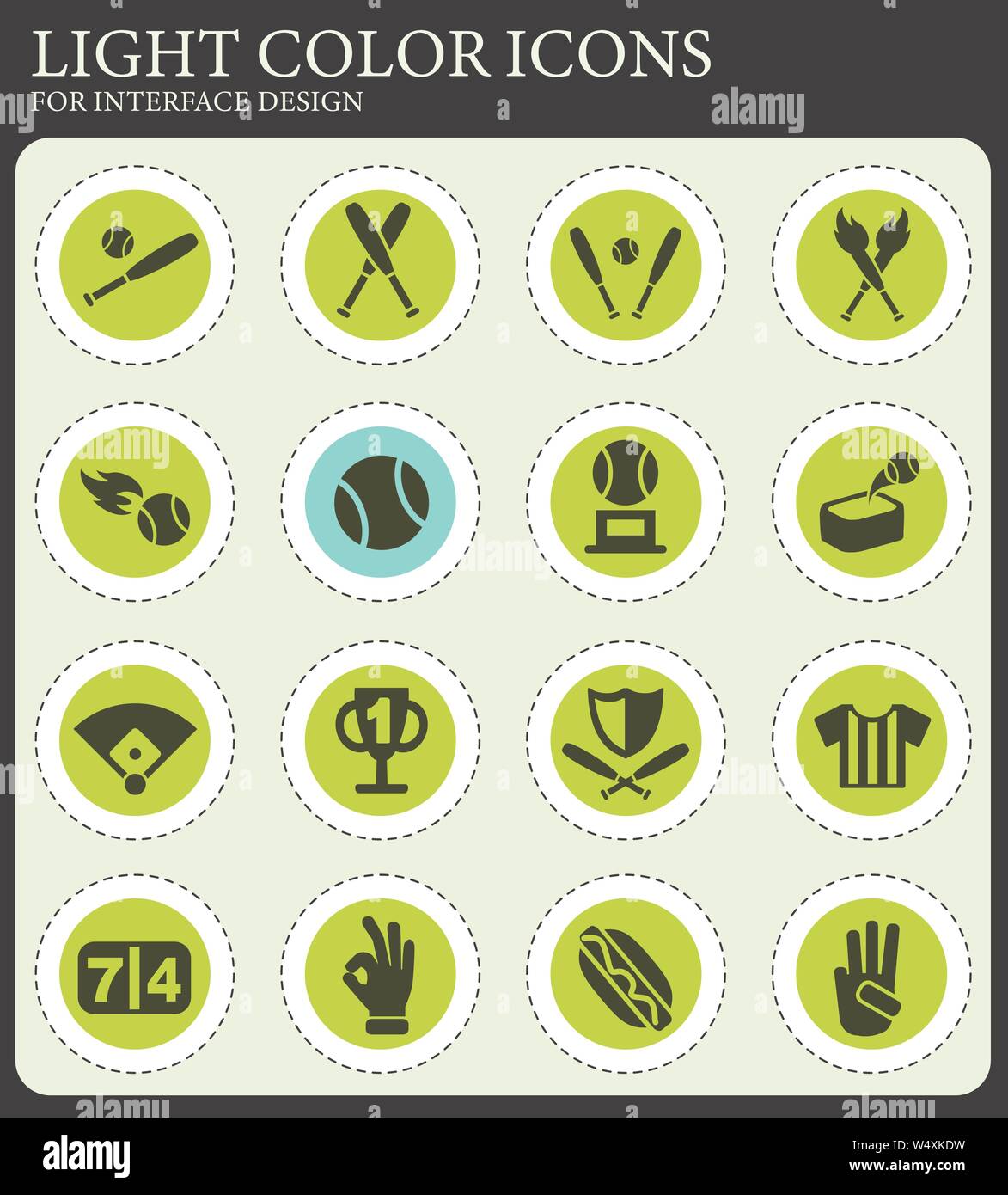 baseball web icons for user interface design Stock Vector Image & Art ...