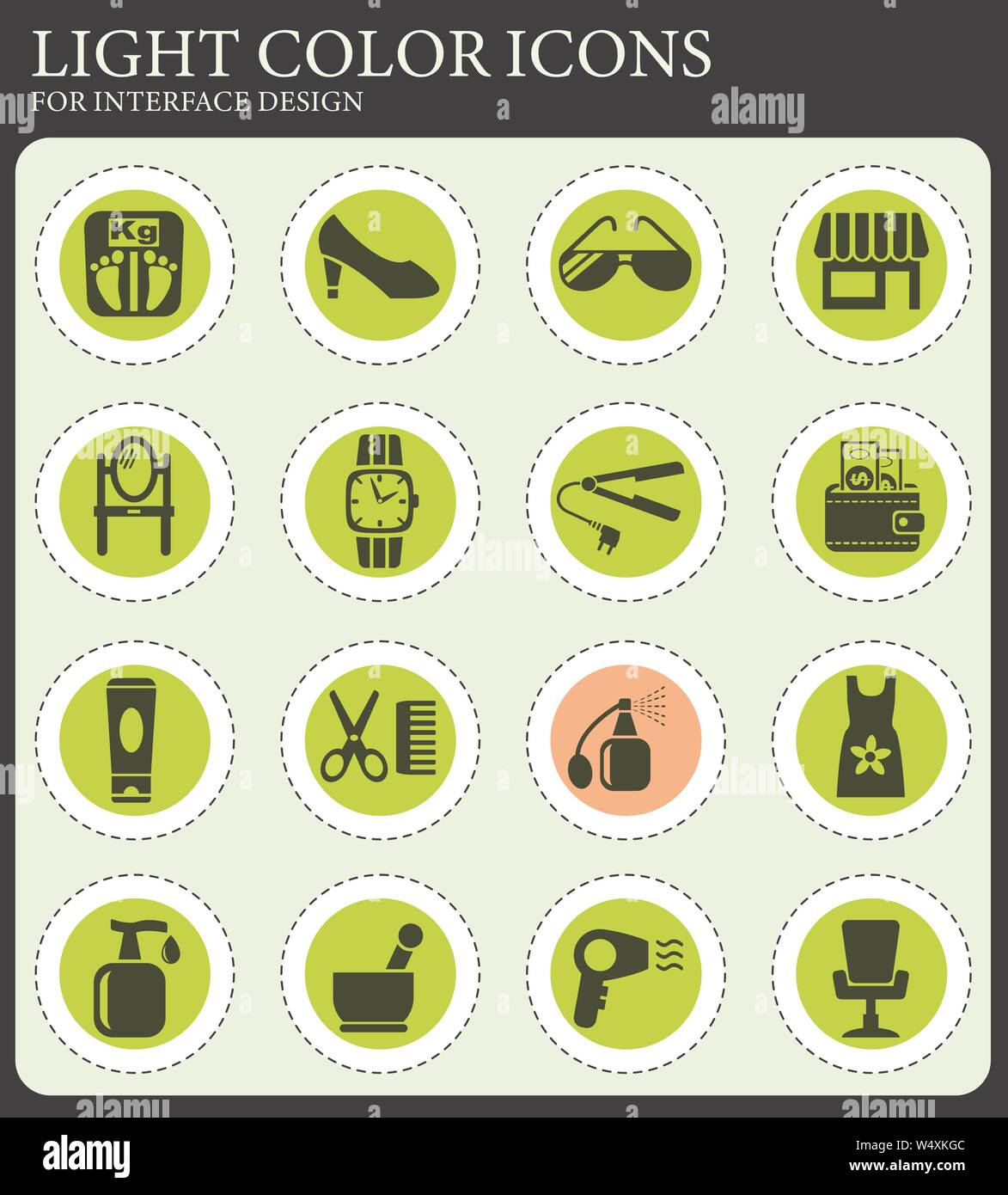 beauty salon web icons for user interface design Stock Vector Image ...