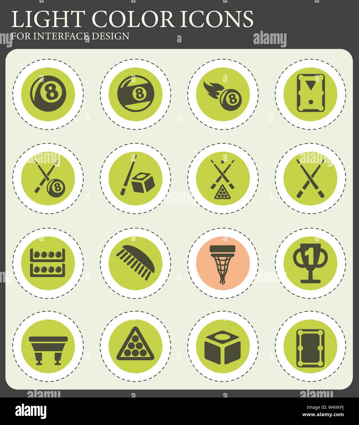 billiards web icons for user interface design Stock Vector Image & Art ...