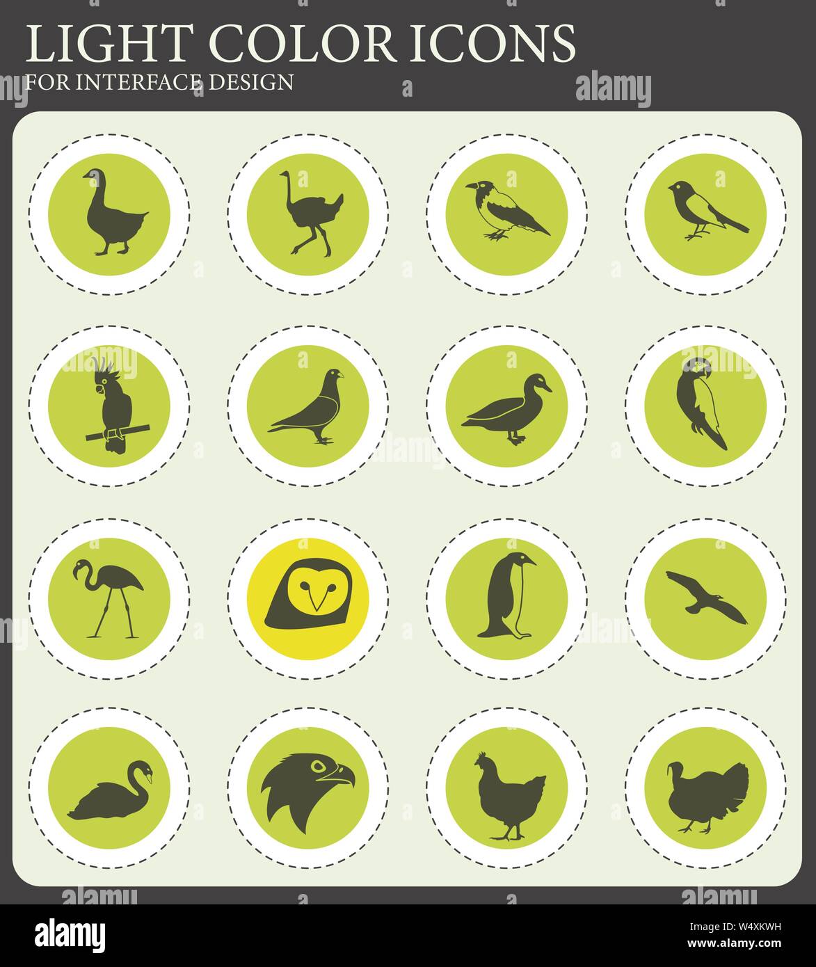 birds web icons for user interface design Stock Vector Image & Art - Alamy