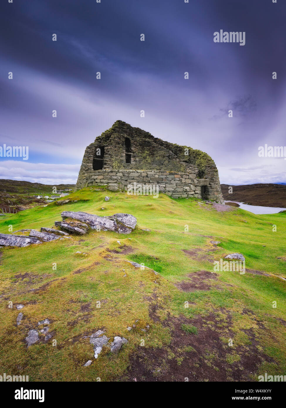 Ancient broch on Lewis Stock Photo - Alamy