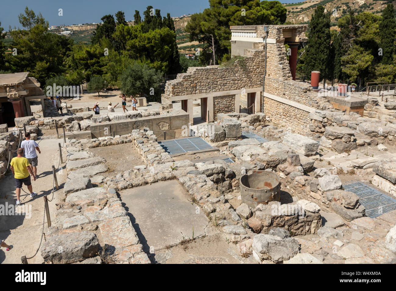 The Palace of Knossos Archaeological Site, Crete, Greece Stock Photo - Alamy
